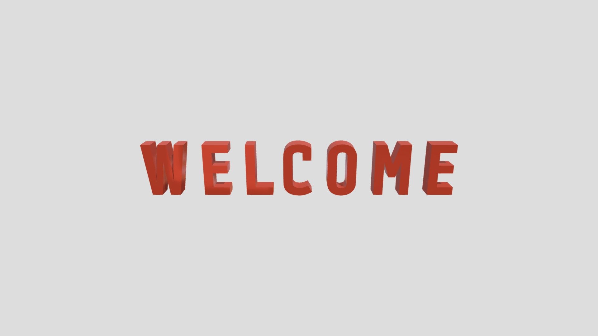 Welcome - Download Free 3D model by abdullah.almuhaisen [e67a968 ...