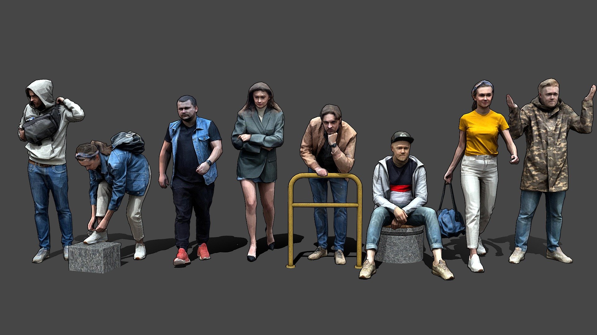 Stylized Lowpoly People Casual Pack Vol.9 - 3D model by kanistra ...