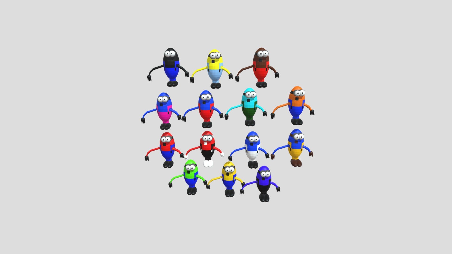Minion Recolors - Download Free 3D model by AIUM2 (@Yapoco) [e689881 ...