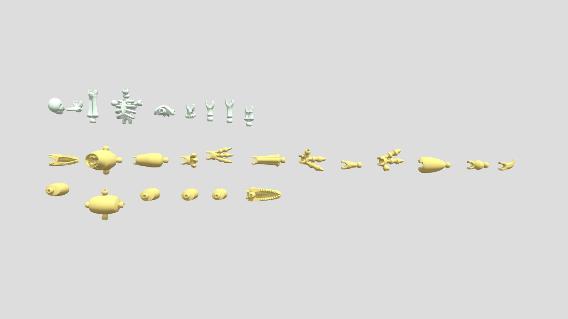 Human/Dinosaur Skeletons - Download Free 3D model by ...