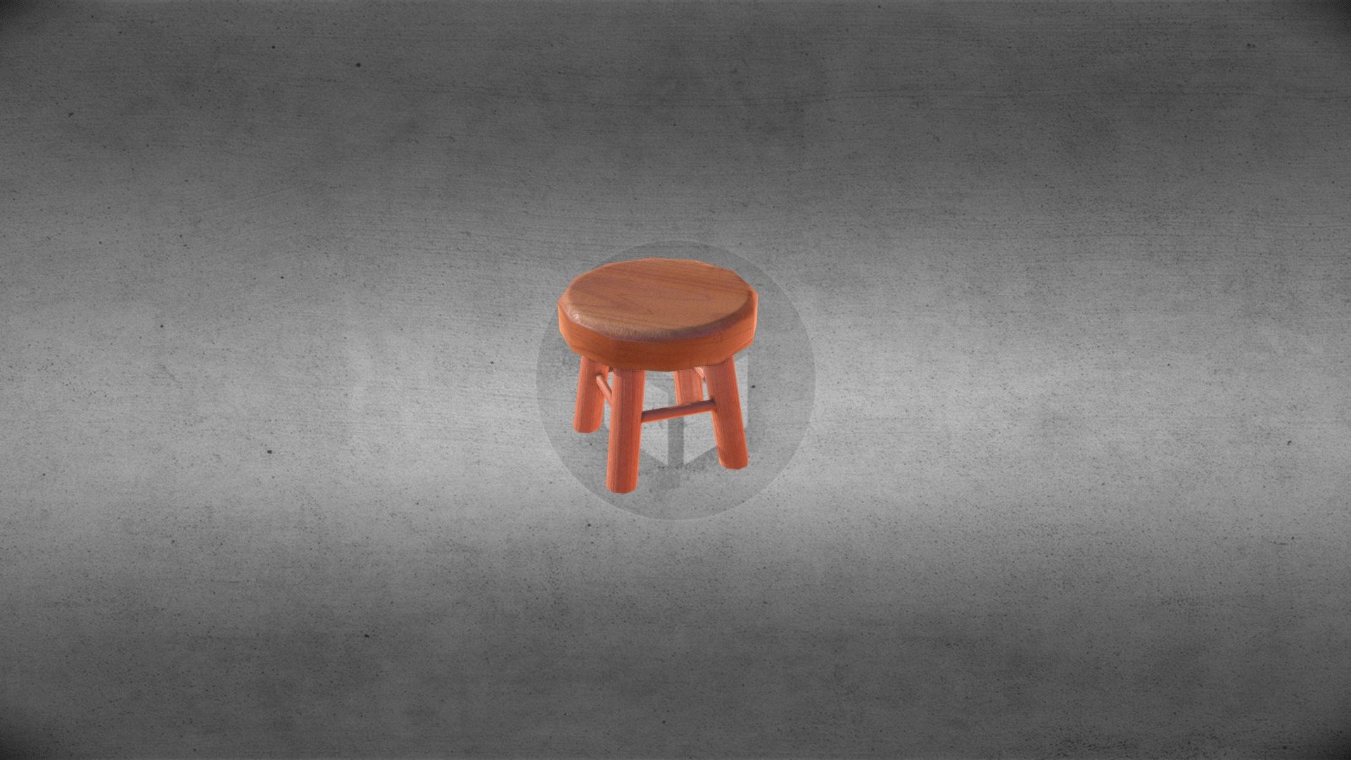 Wood Stool low poly - 3D model by Bob (@MeBob) [e68f393] - Sketchfab