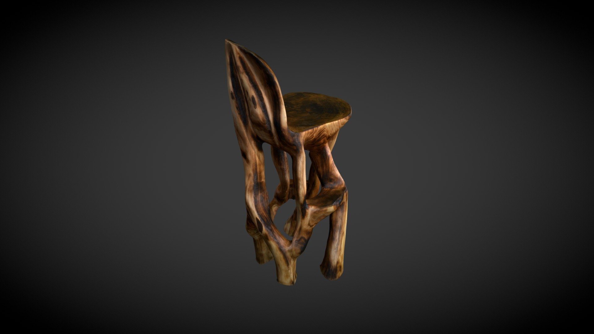 Unique Sculptural Bar Chair - Buy Royalty Free 3D model by Logniture ...