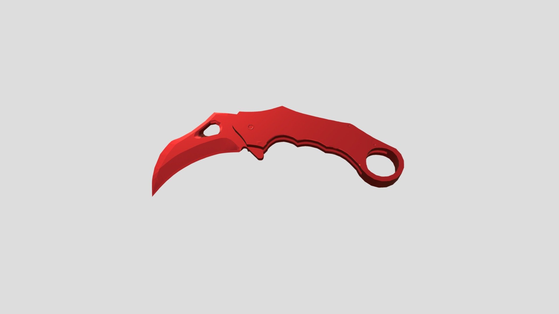 Karambit knife, no texture - 3D model by Braun Martin (@braunmartin44 ...