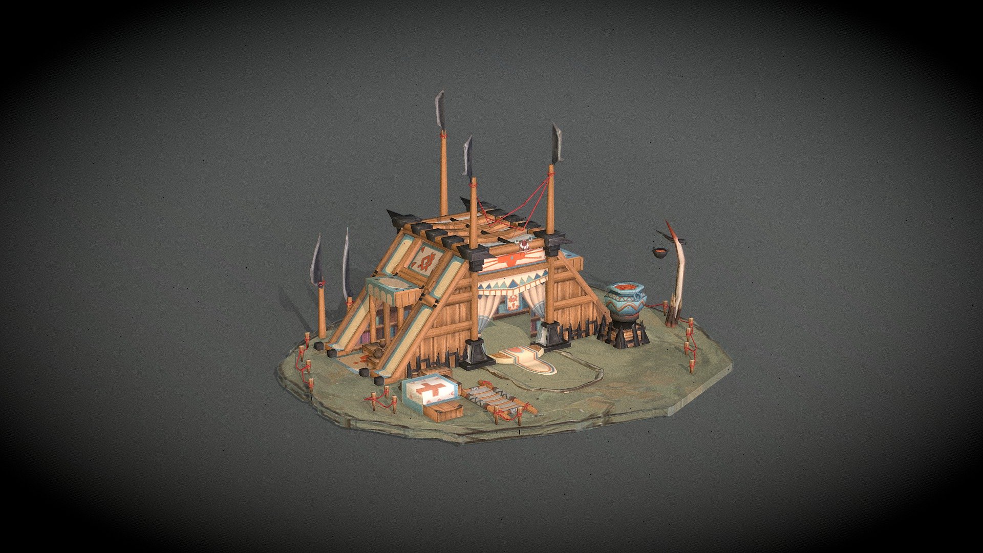 3D hand-painted scene(03/2019) - 3D model by Pattie (@Pattie0910 ...