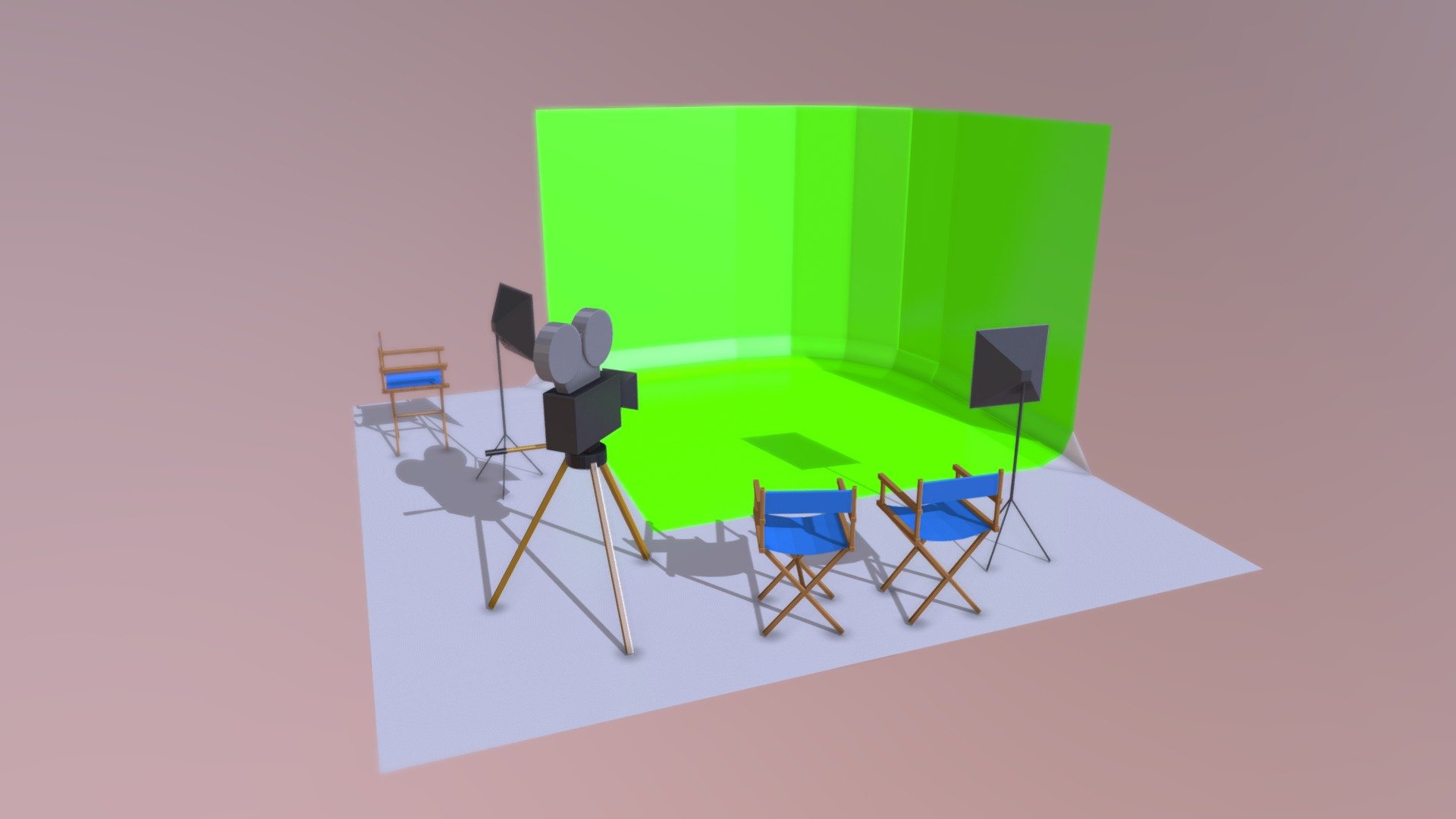 Low Poly Small Film Studio - Download Free 3D model by AnshiNoWara ...