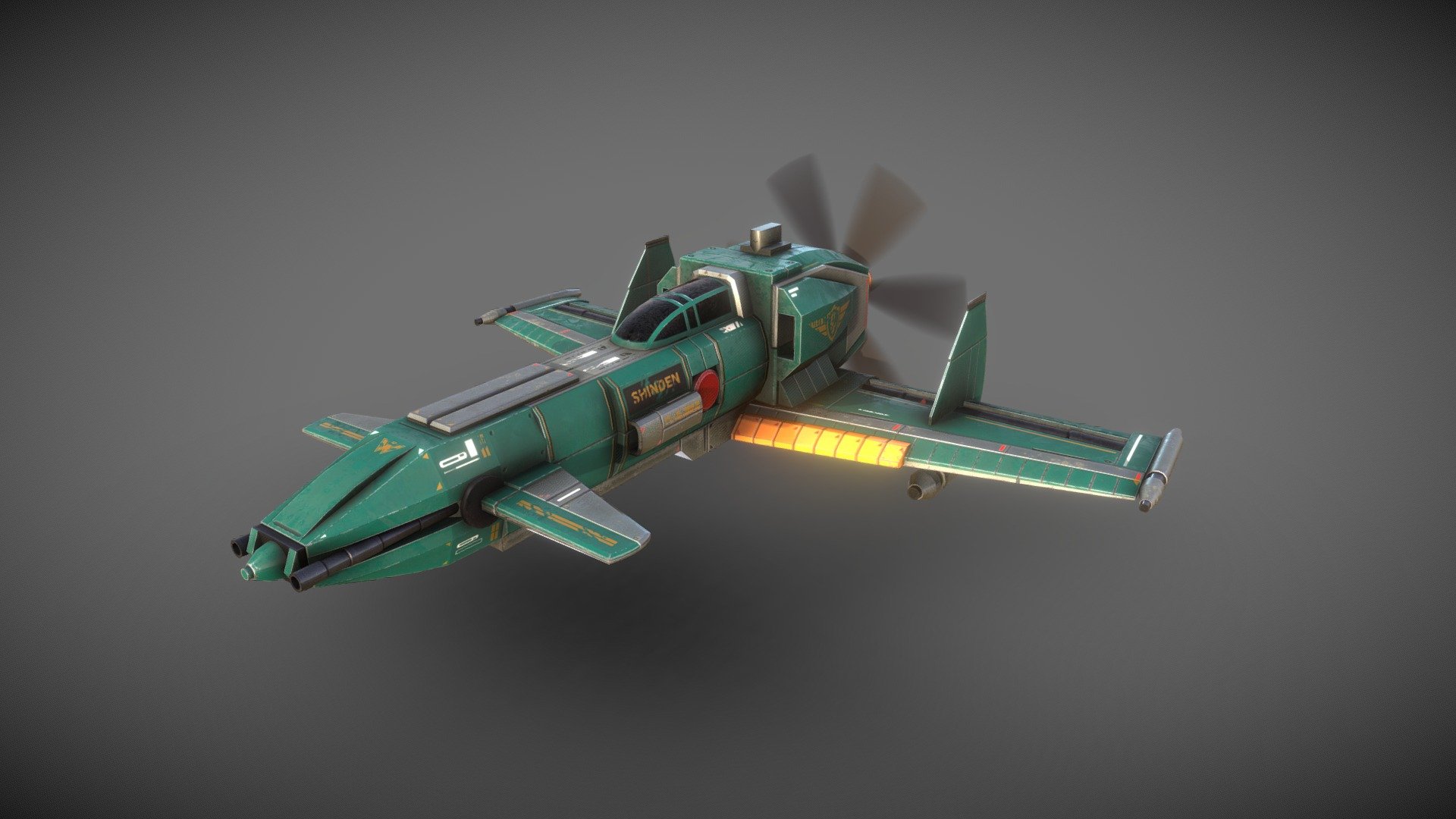 Kyushu J7W Shinden - 3D model by neogools [e6a439a] - Sketchfab