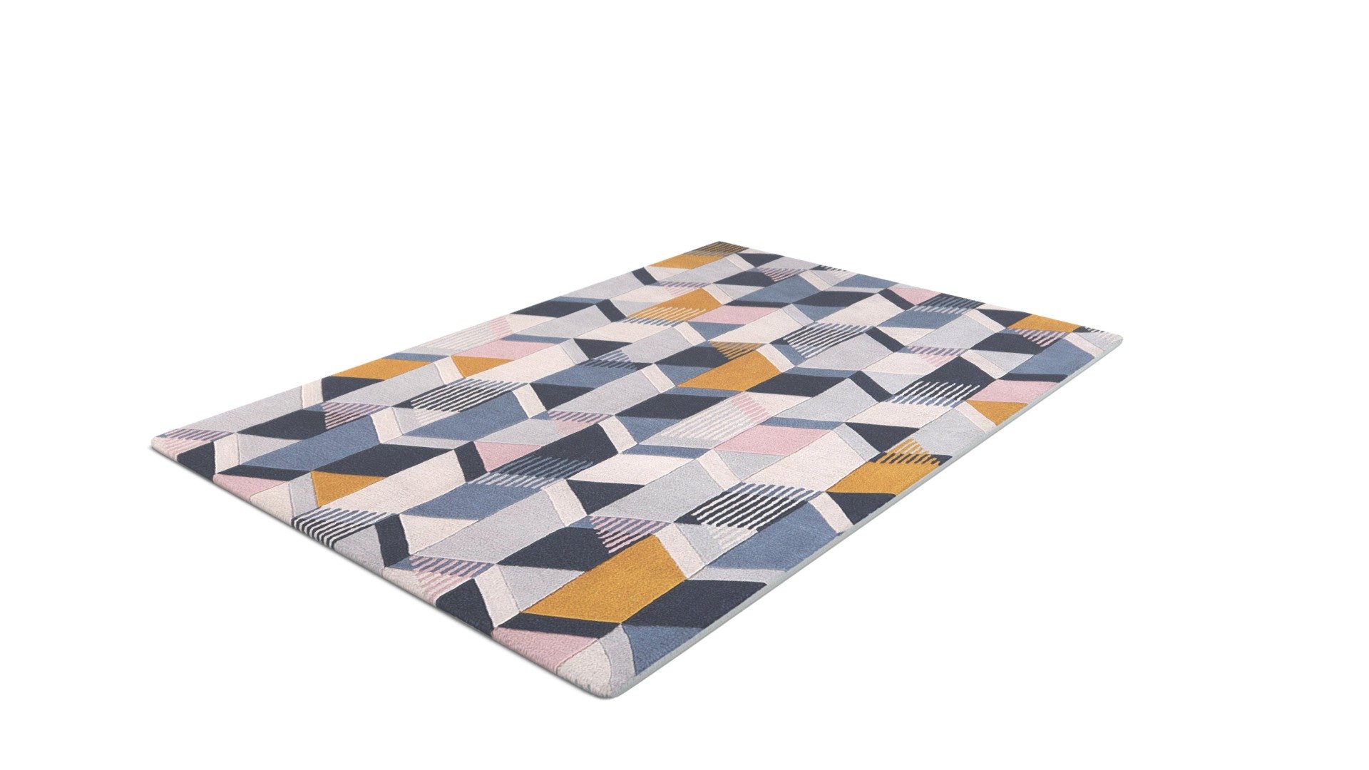 Ava Large Geometric Hand Tufted Wool Rug - Download Free 3D model by ...