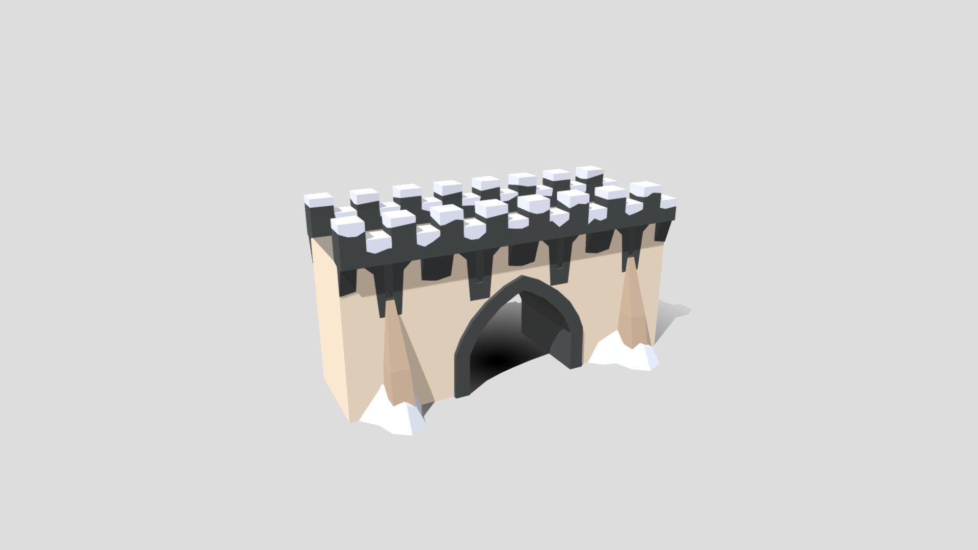 Low poly medieval wall 1 - Download Free 3D model by assetfactory ...