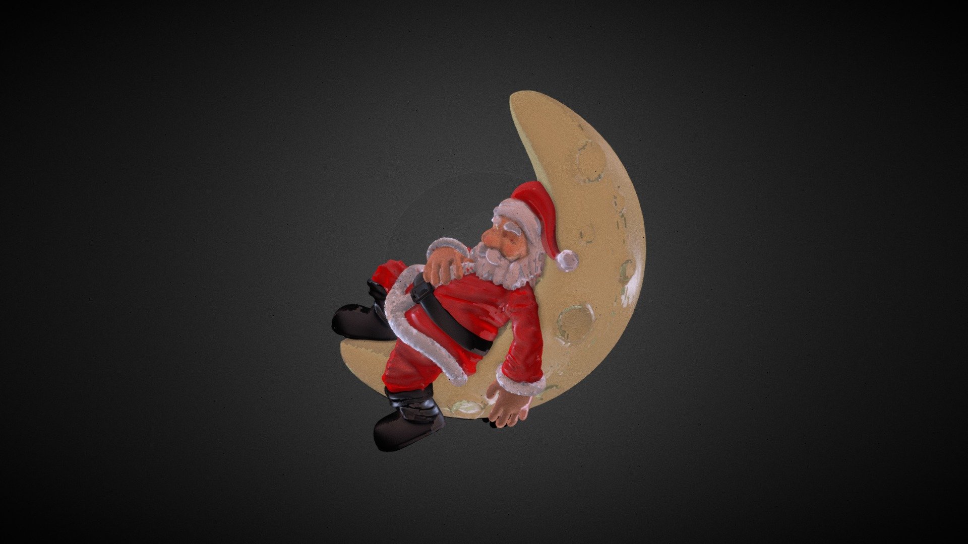 Santa on the Moon - Download Free 3D model by Rufino Santa Rosa ...