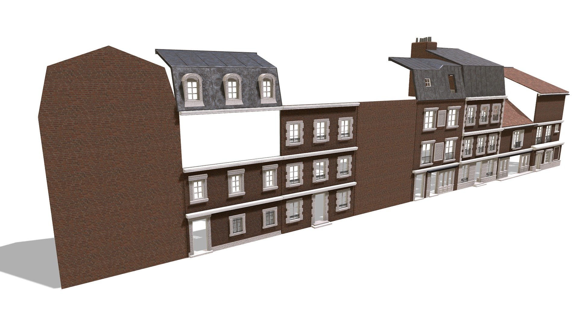 Modular Victorian Houses / Builidings - Buy Royalty Free 3D model by ...