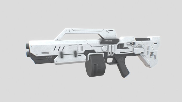 Futuristic-gun 3D models - Sketchfab