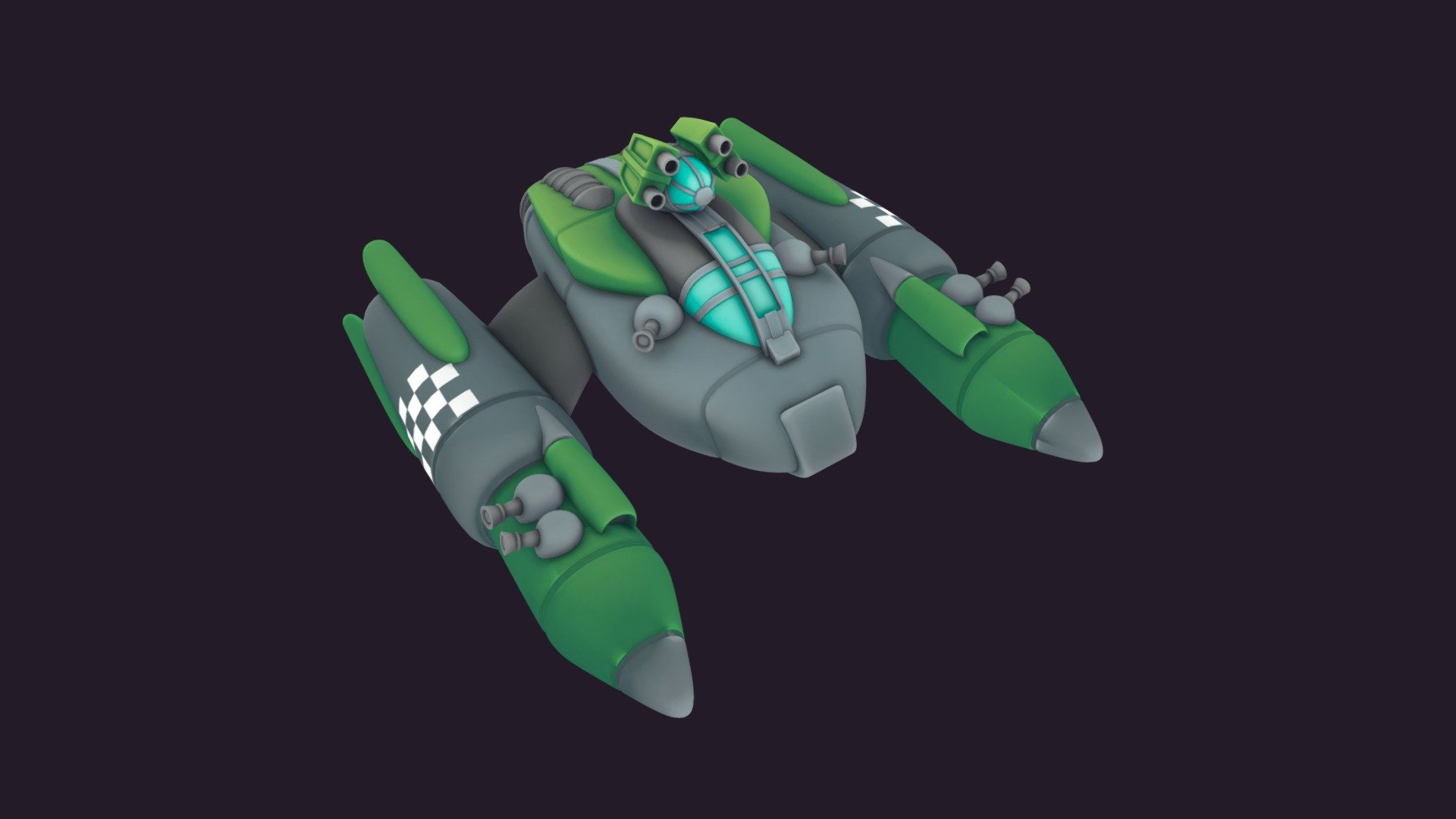 Galactic Defenders - Frigate - 3D model by Renham - Camilo Rojas ...