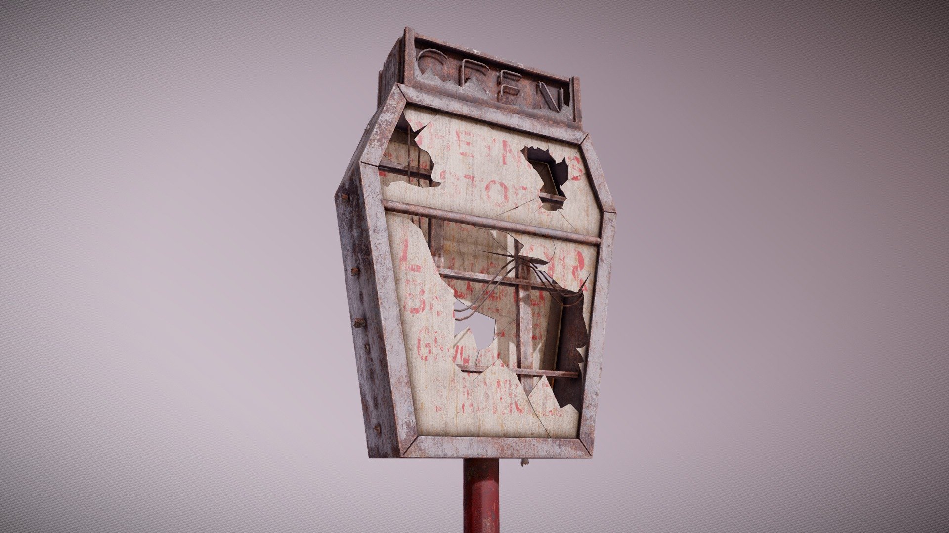 PAS - Post Apocalyptic Abandoned Sign 08 - Buy Royalty Free 3D model by ...