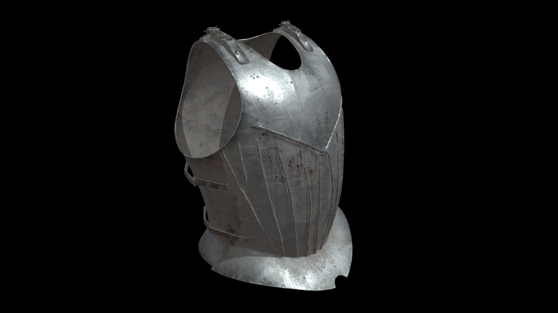 Battle- Worn Shield - Download Free 3D model by mohamedhussien [e6af35f ...