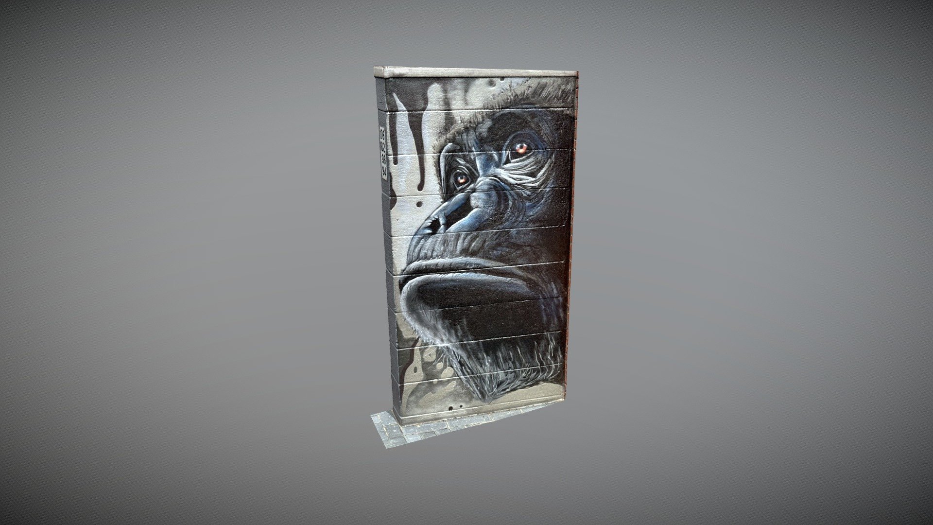 Urban Gorilla Mural - Side Panel PBR - Buy Royalty Free 3D model by ...