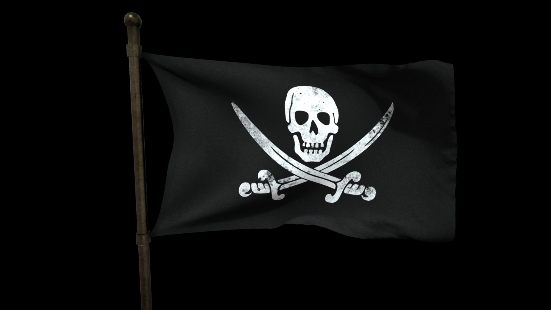 Pirate Flag Animated Download Free 3D Model By SusanKing 