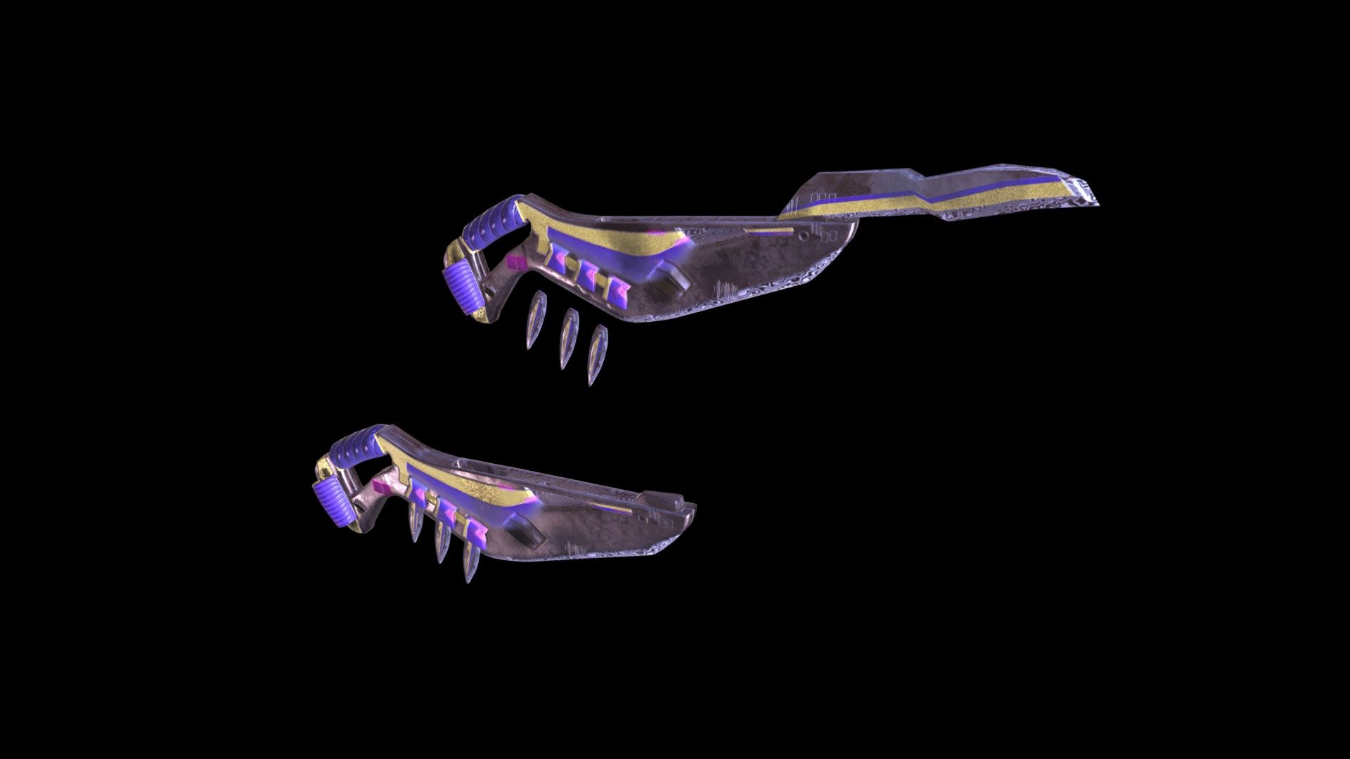 Weapon Design "Cyberpunk Featherblade" - 3D model by eawilson3 [e6b4c09 ...