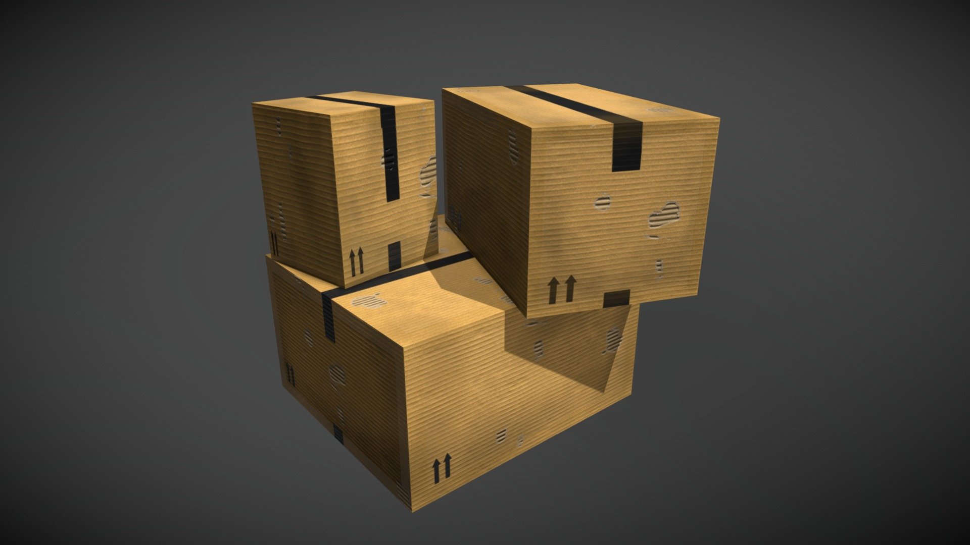 Cardboard Boxes - Download Free 3D model by Monke (@cosmiccobra ...