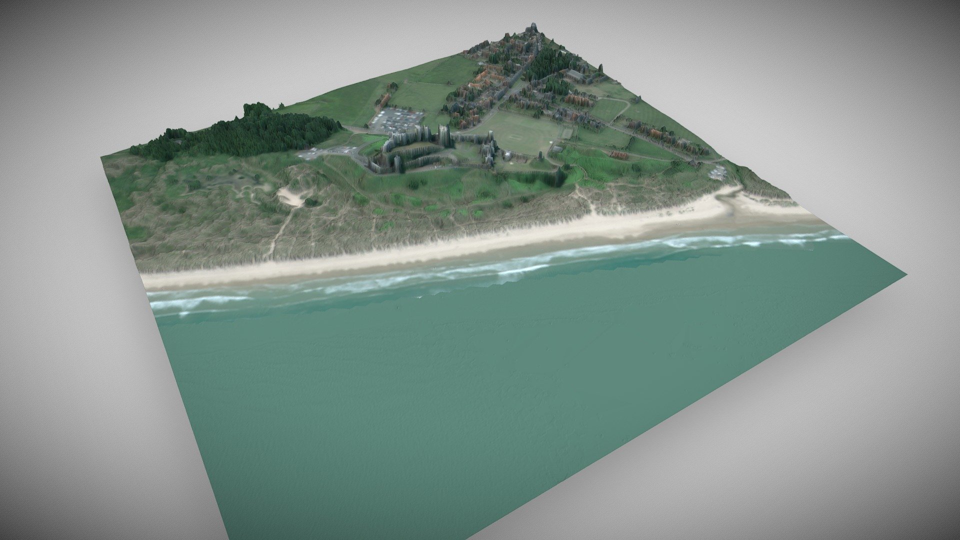 Bamburgh Castle, Northumberland - Buy Royalty Free 3D model by GeoLan ...