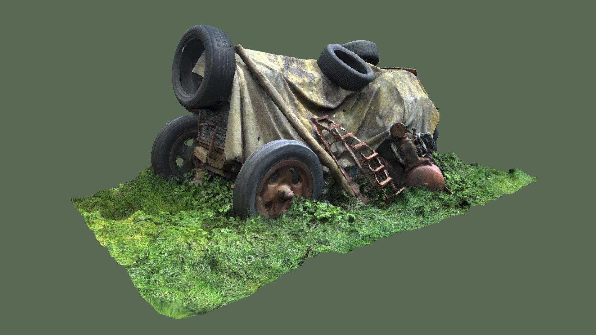 Scrap Vintage Tractor - Download Free 3D model by fantasticmrcox ...