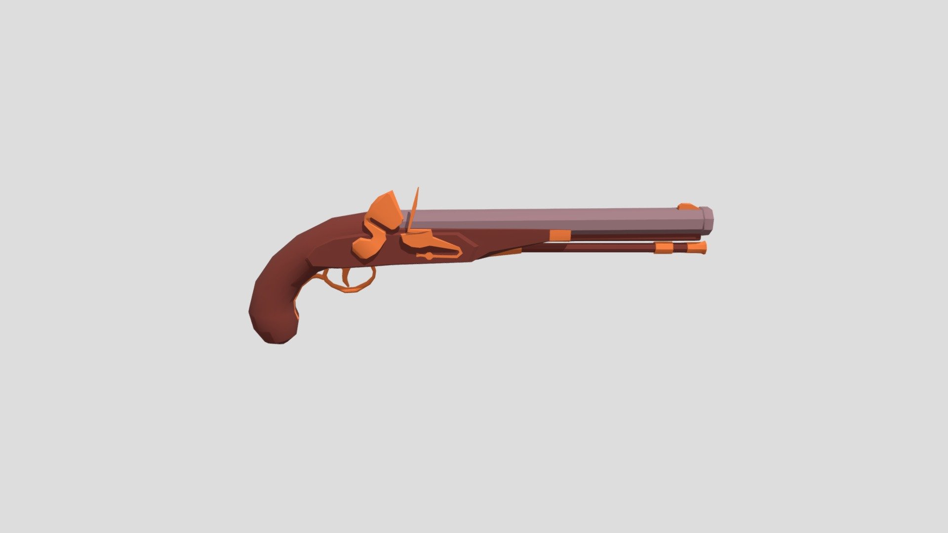 Flintlock Hand Gun - 3D model by bluebellowl [e6c6074] - Sketchfab