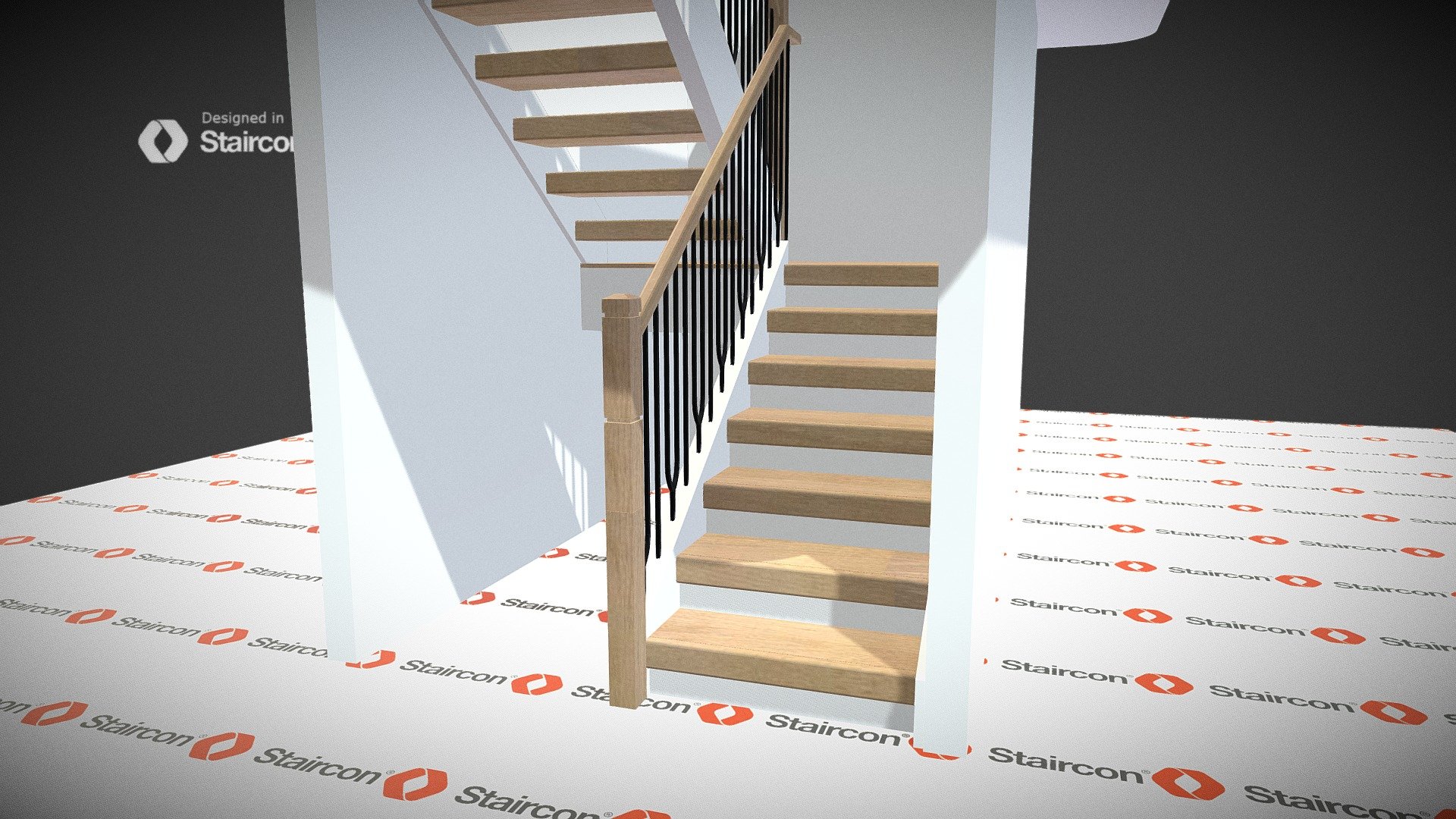 HF 16 6 10 Balusters up-side-down - 3D model by 3D Software for Stair Design and Production ...