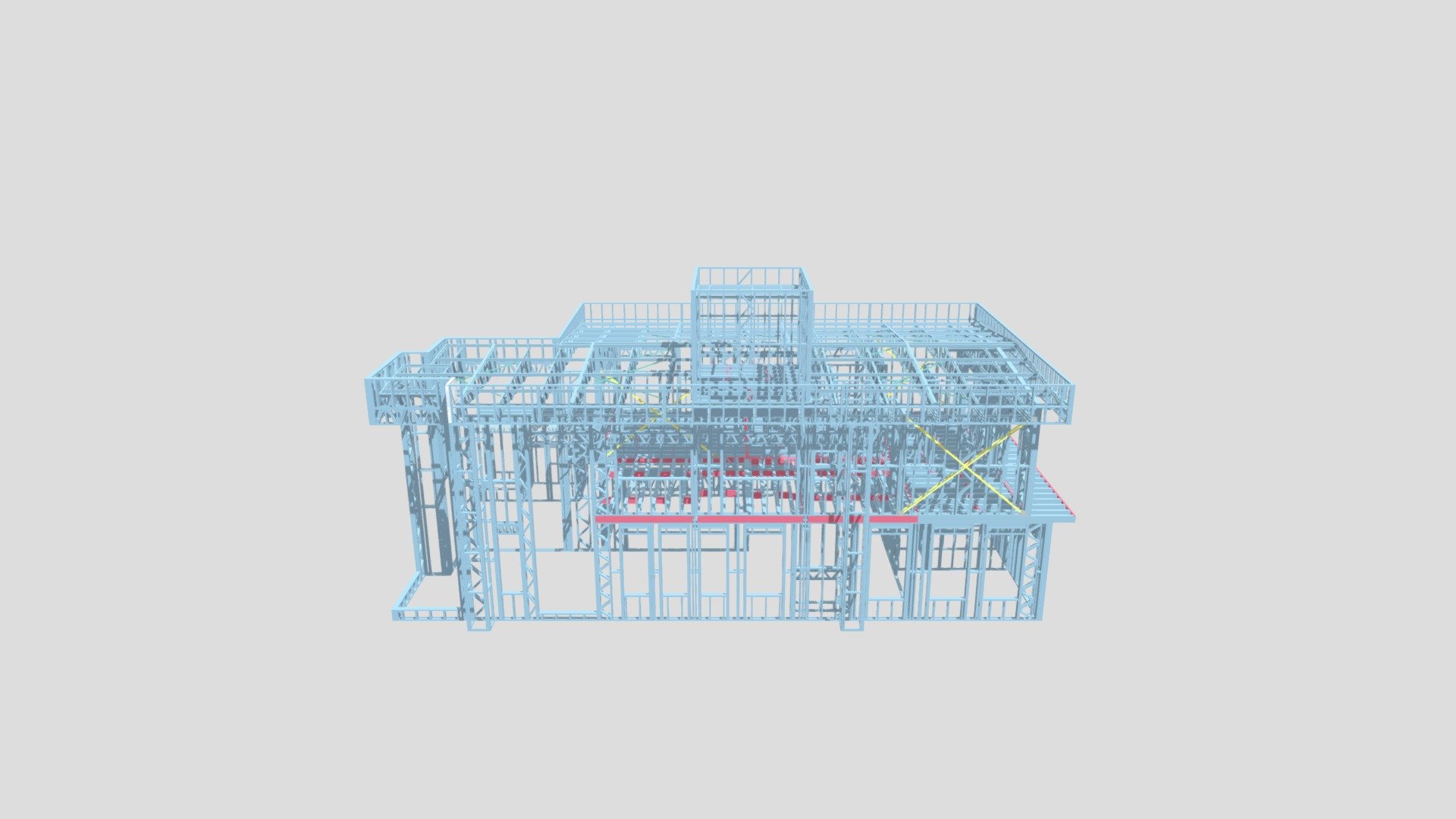 STEEL FRAME - 432m² - 3D model by Willian.Ferreira [e6c9547] - Sketchfab