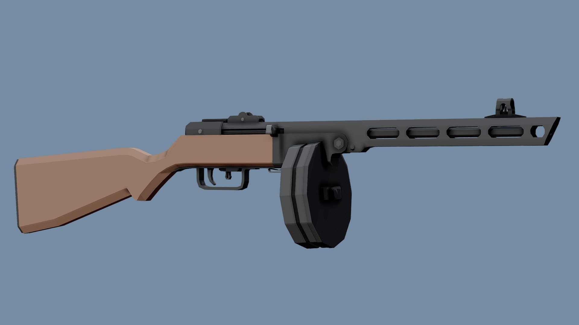 Low-Poly PPSH 41 - Download Free 3D model by TastyTony [e6c9ed3 ...