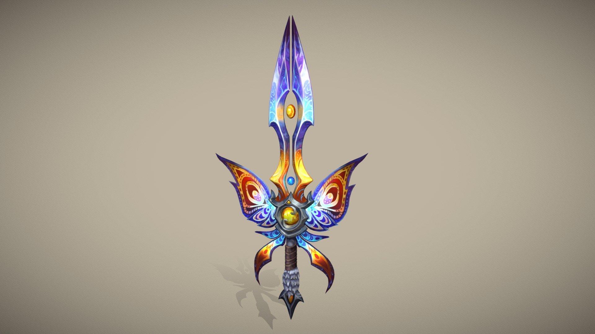 stylised butterfly sword - 3D model by Miriam (@Miriam_G) [e6cb0a1 ...