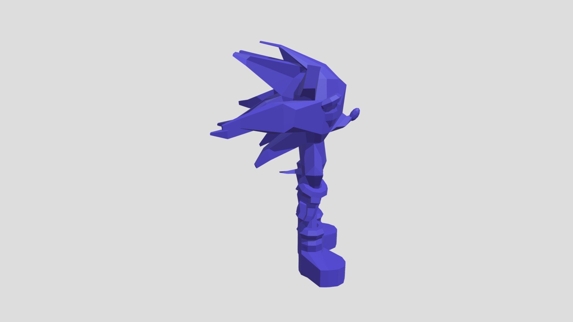 "Sonic" 3D model, low-poly - 3D model by anapaoretana28 [e6d31ea ...
