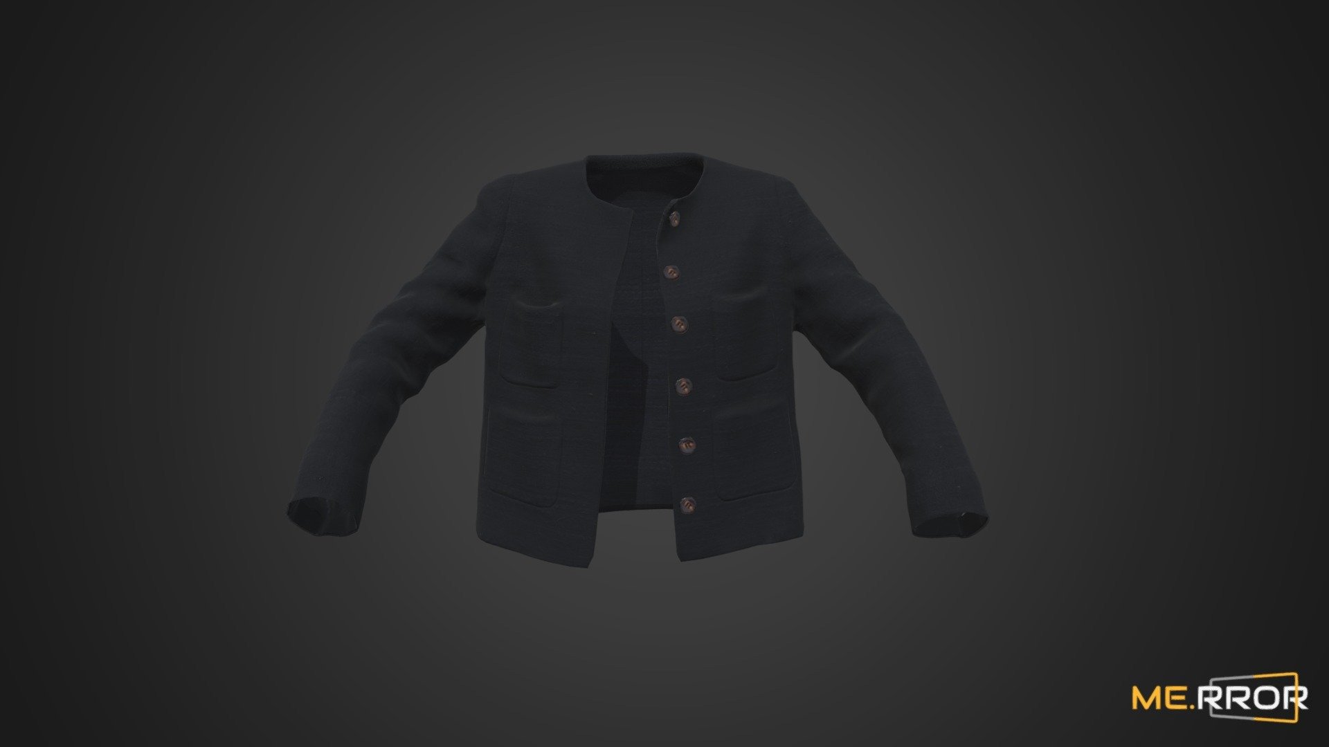 [Game-Ready] Black tweed Jacket - Buy Royalty Free 3D model by ME.RROR ...