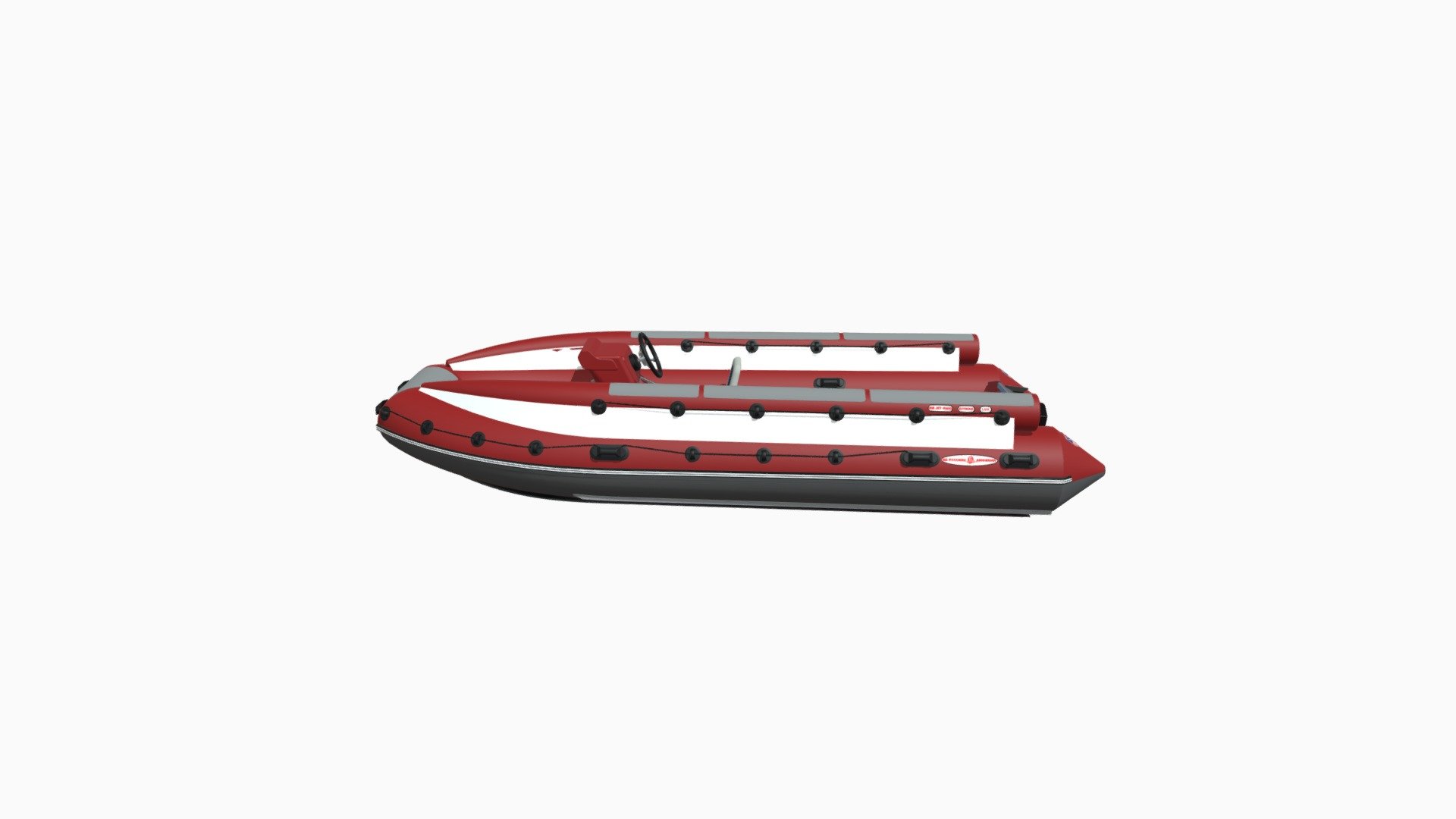RIB JET 5000 EXTREME LUX RED - 3D model by KBRA [e6d3caa] - Sketchfab