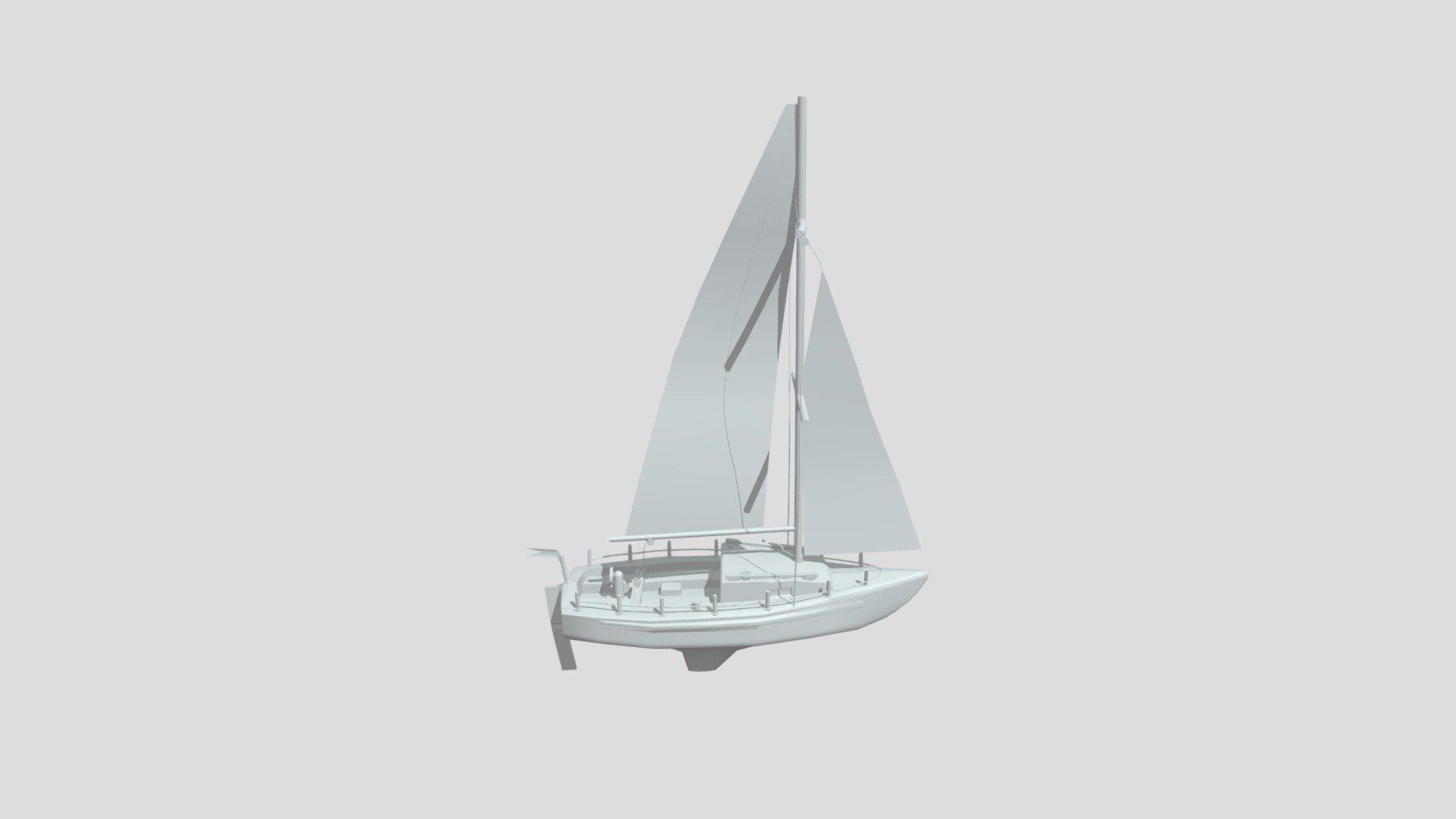 Sailing Sloop(untextured) - 3D model by Bow14 [e6d3f4f] - Sketchfab