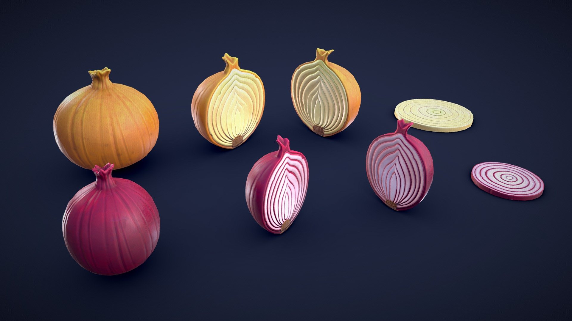 Stylized Onion - Low Poly - Buy Royalty Free 3D model by LarkArt Store ...