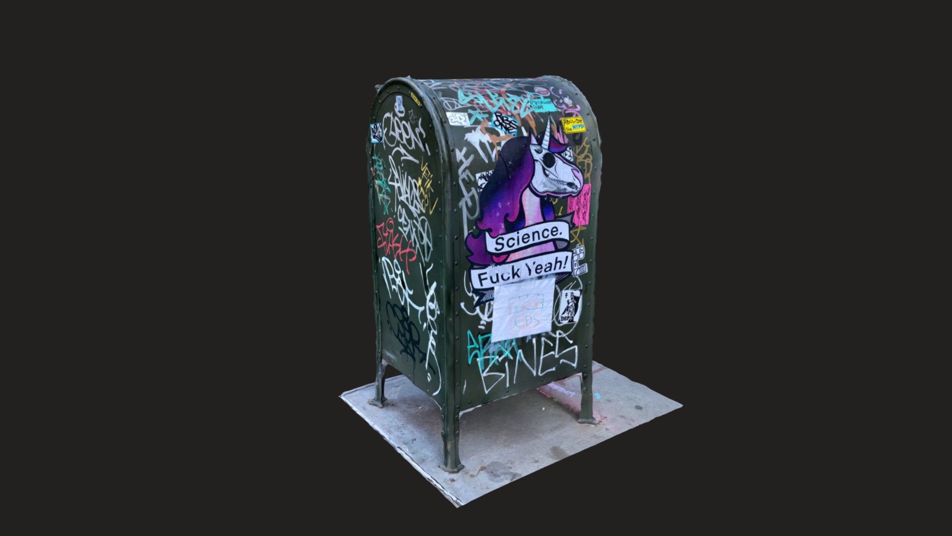Day 238: Graffiti Relay Mailbox - Buy Royalty Free 3D model by ...