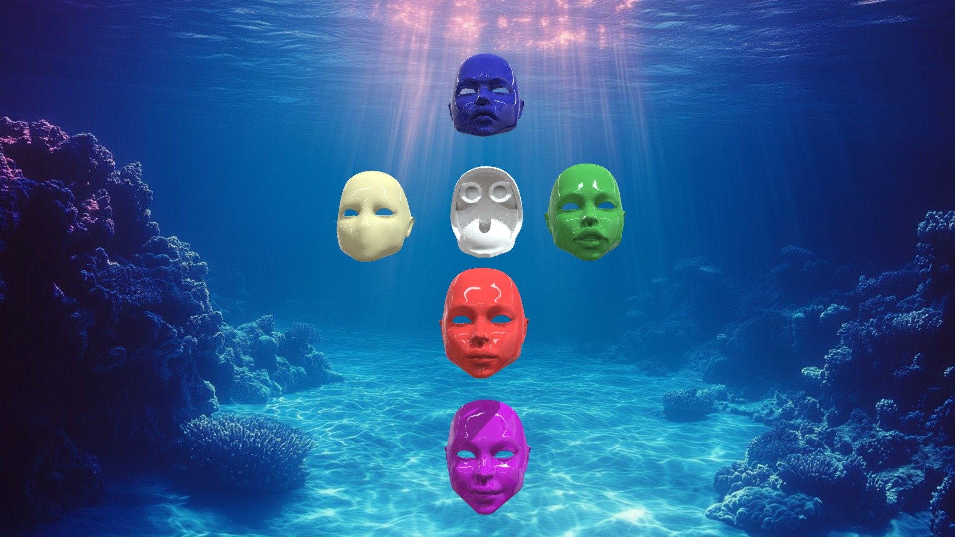 BJD Doll Head with Magnetic Cap and 5 Faces - 3D model by Print3dburton ...