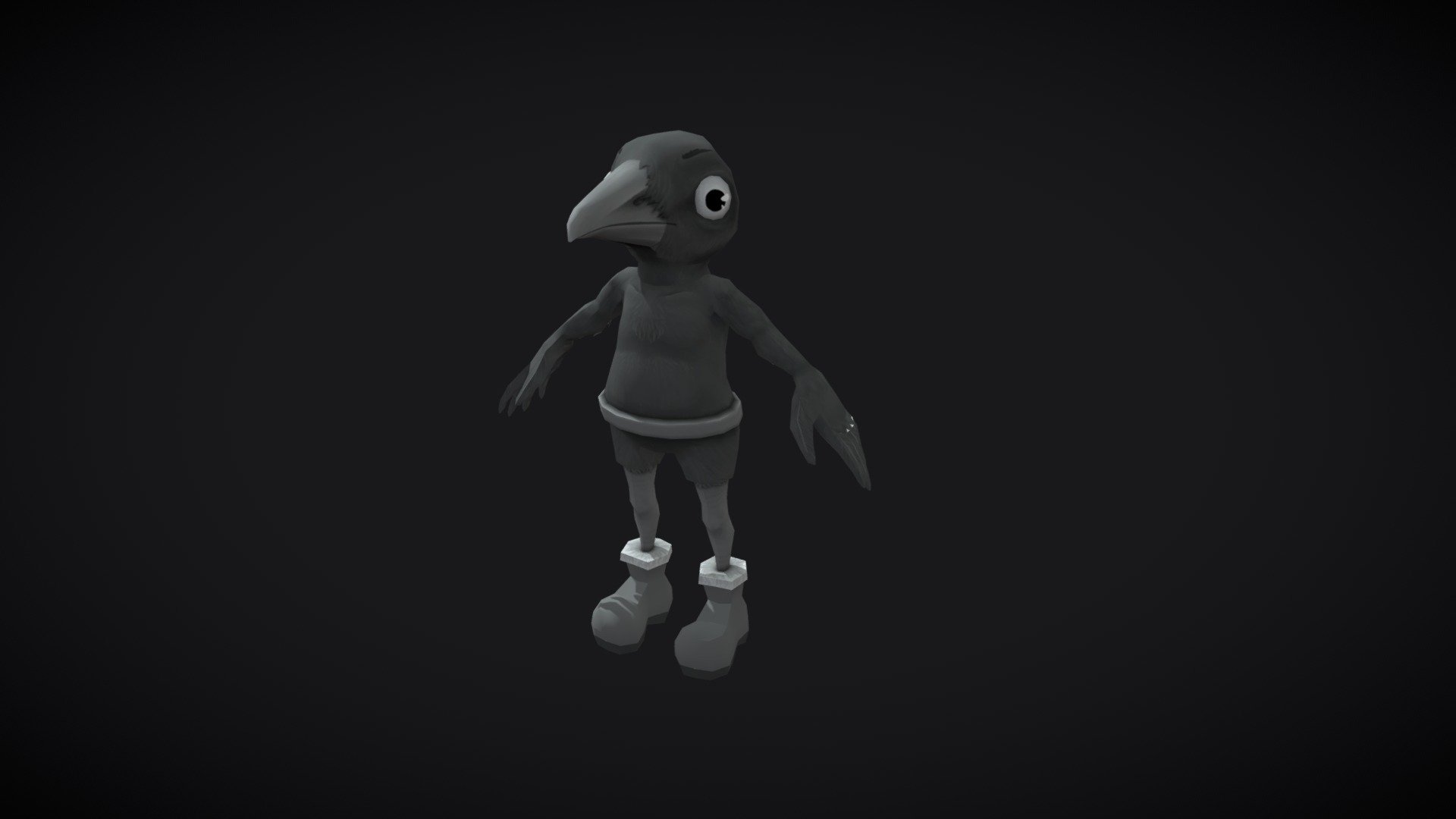 Anthro Crow Character - 3D model by rakketchi [e6e3763] - Sketchfab