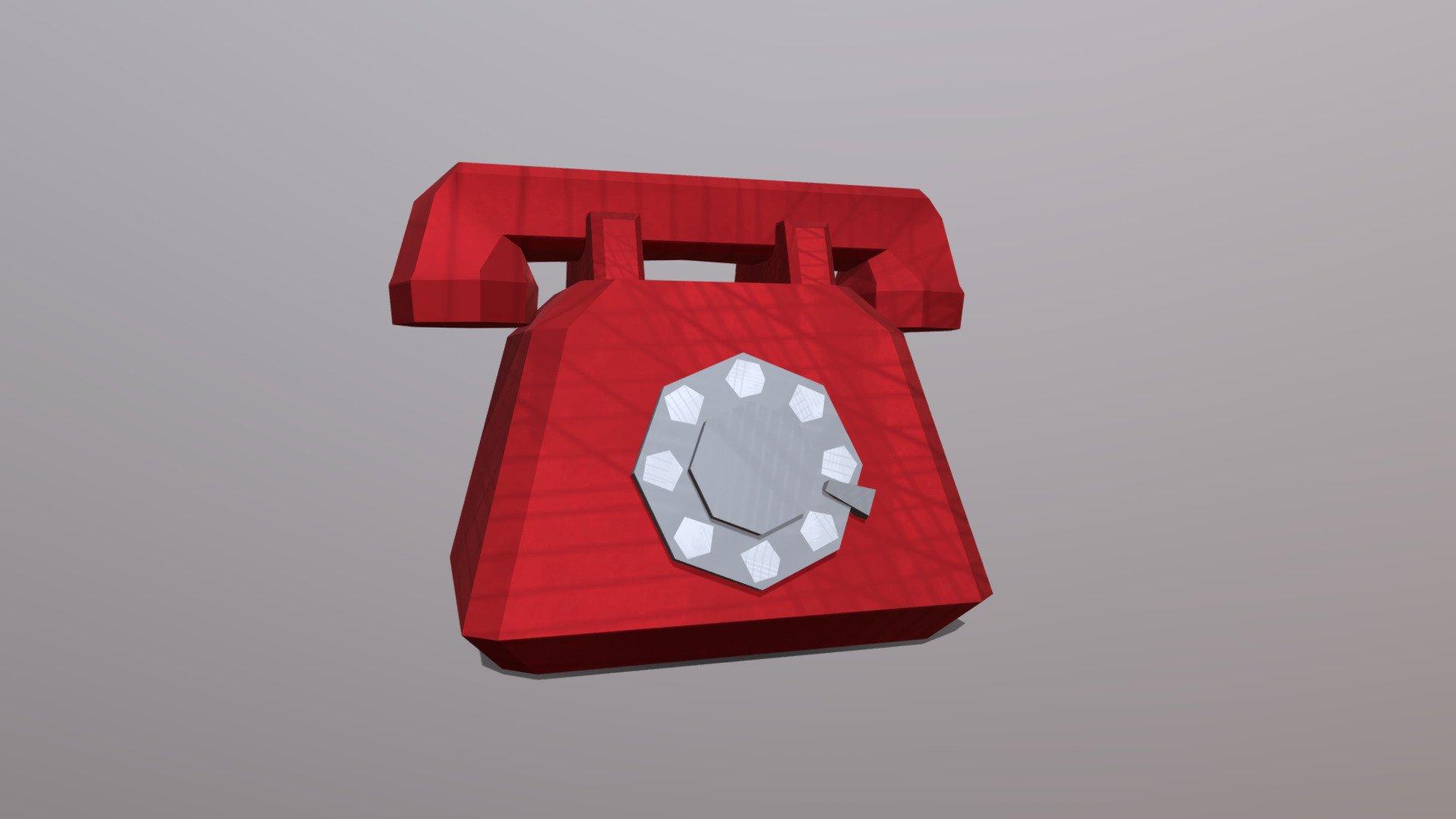 Low Poly Red Rotary Phone - Download Free 3D model by Cali&E (@caliAndE ...