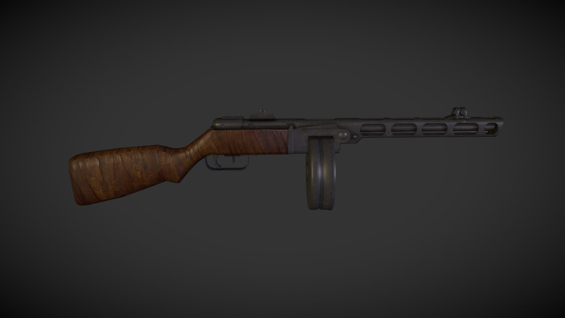 PPSh-41 (Shpagin) - Soviet SMG - 3D model by TessaraOxygen (@19vladis97 ...
