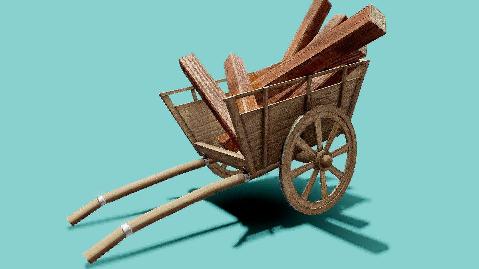 Toon-styled Cart - 3D model by OfficialBytes [e6eb8bd] - Sketchfab