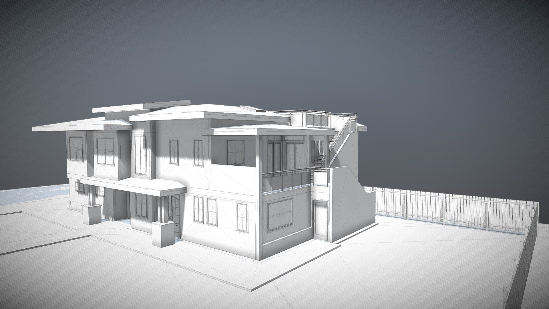 Gilley Custom Home Detached-3D View-3D(TJ) - 3D model by rumaldo ...