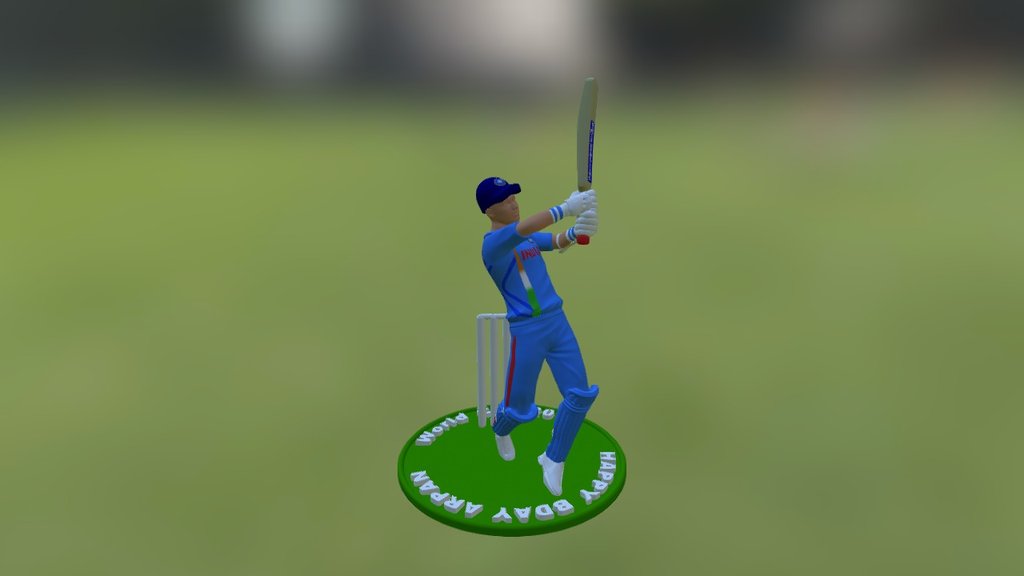 Dhoni World Cup 2011 Personalized Figurine - 3D model by insignia3d ...