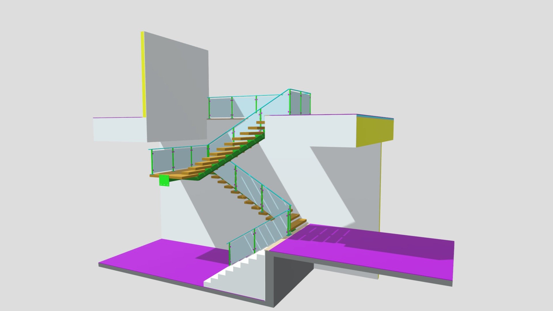 Single Stringer Model - West Point - Bilek - 3D model by JD Stairs ...