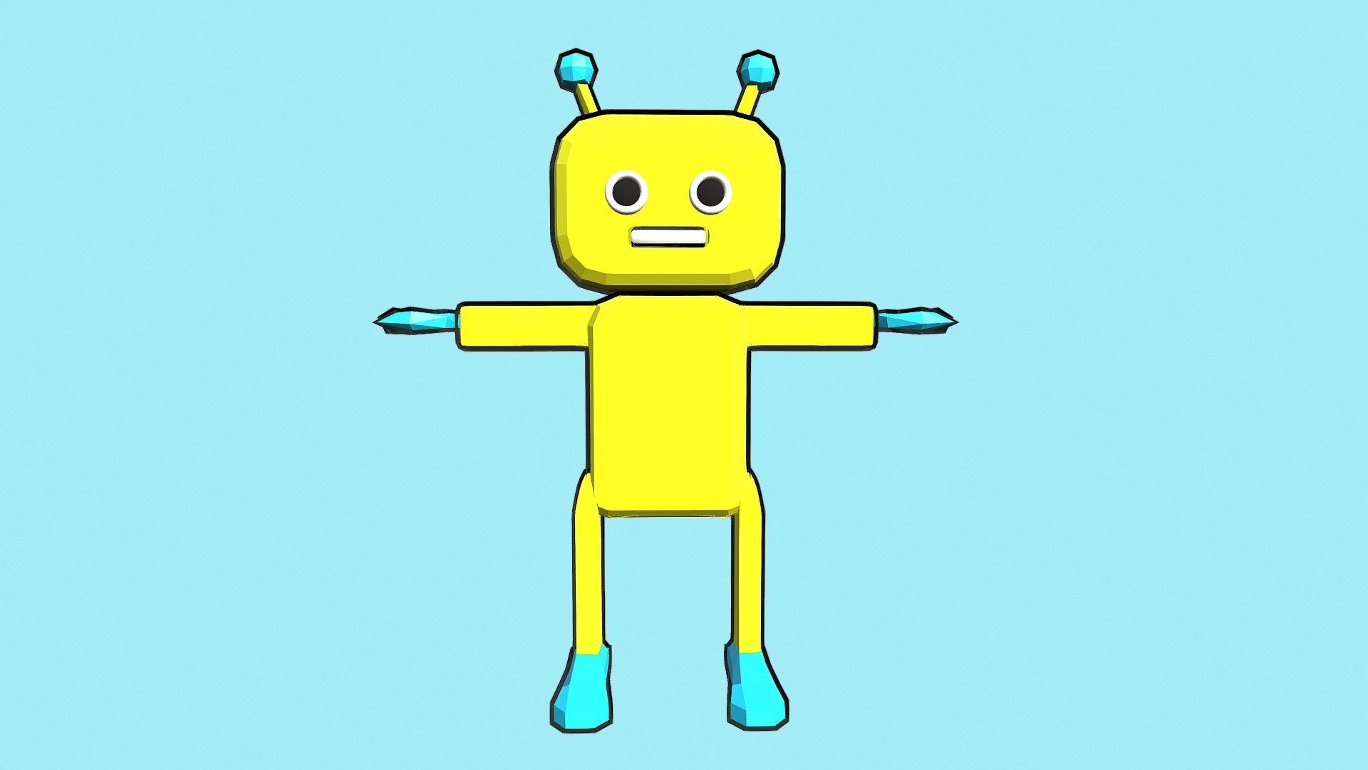 Yellow Robot - 3D model by mugwump_nicole [e6f88a3] - Sketchfab