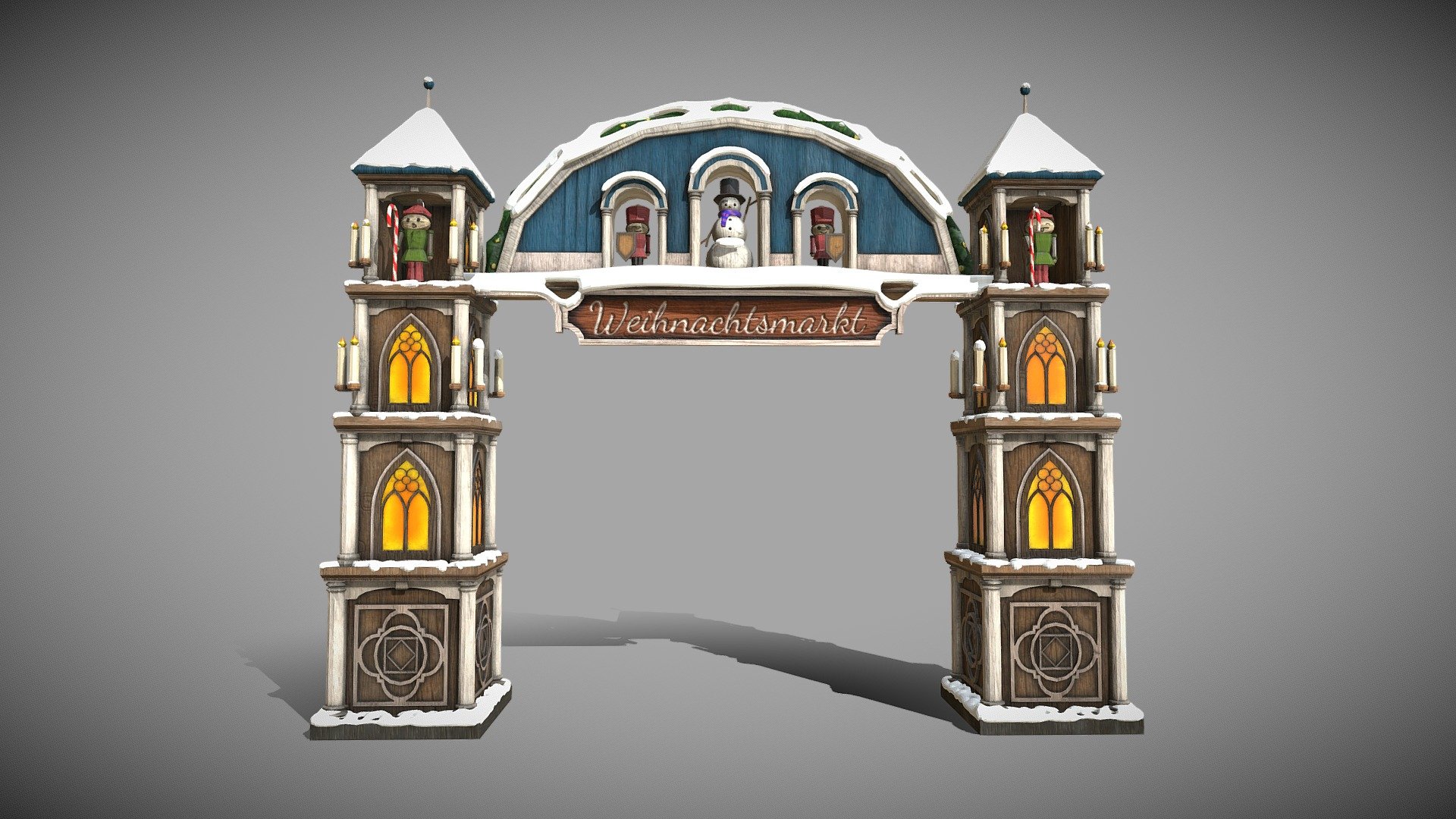 German christmas market gate - Buy Royalty Free 3D model by el_cerilla ...