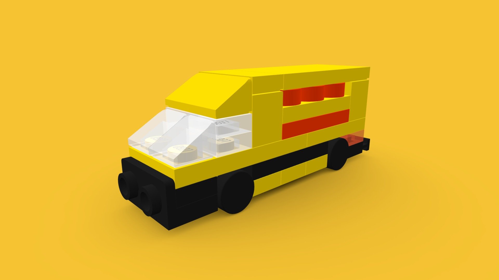 LEGO Micro DHL Delivery Van MOC [#0225] - Download Free 3D model by The ...