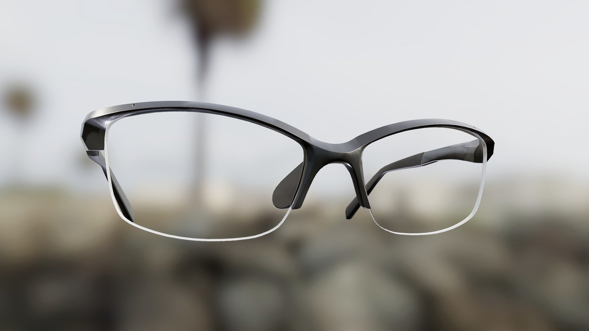 Generic Half-Rim Sports Glasses (Black) - 3D model by VirTry Teams ...