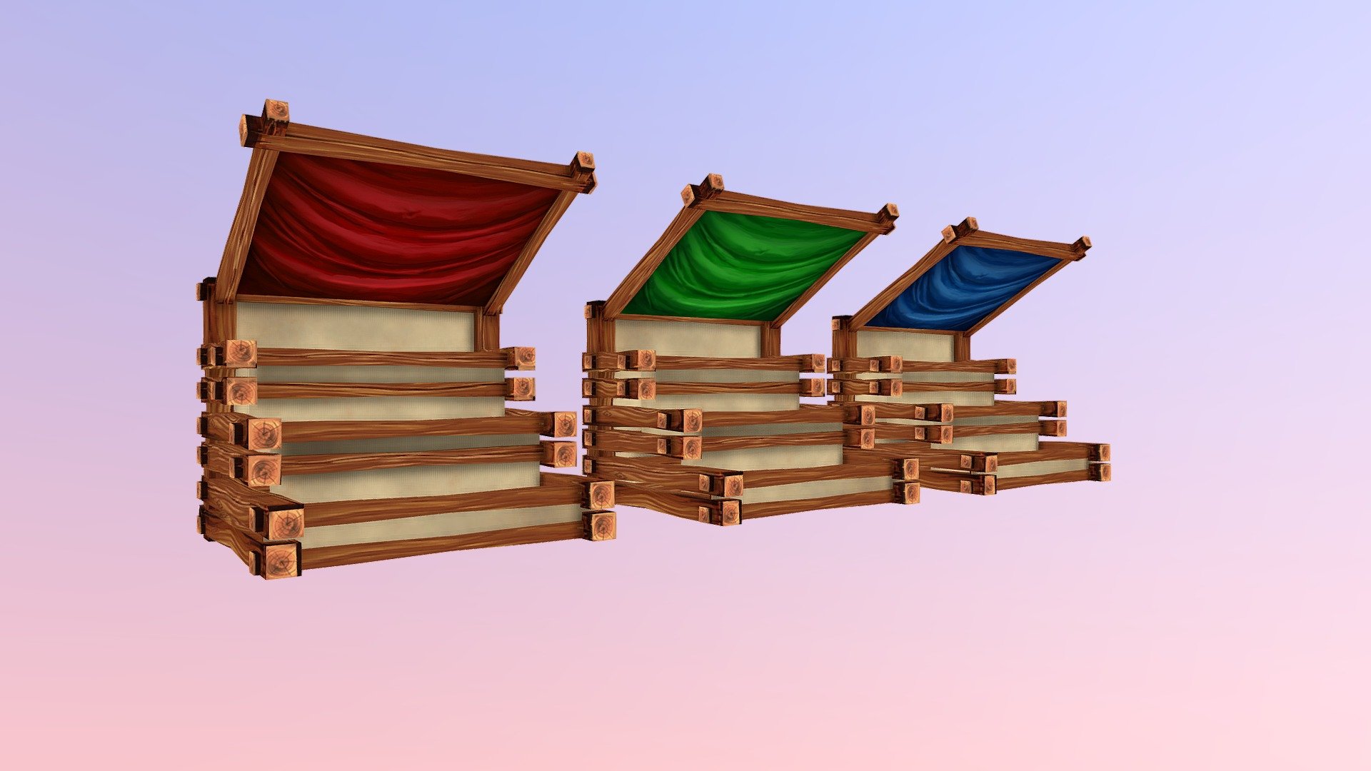 Hand Painted Jousting Stands. - Download Free 3D model by HenryBoadle ...