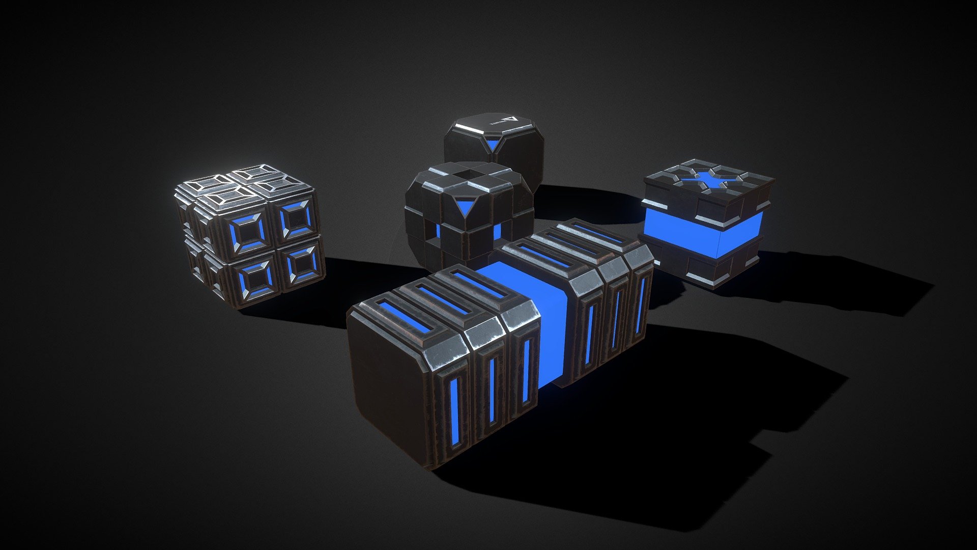 Sic- Fi Box Collection Metal (Part Two) - Buy Royalty Free 3D model by ...
