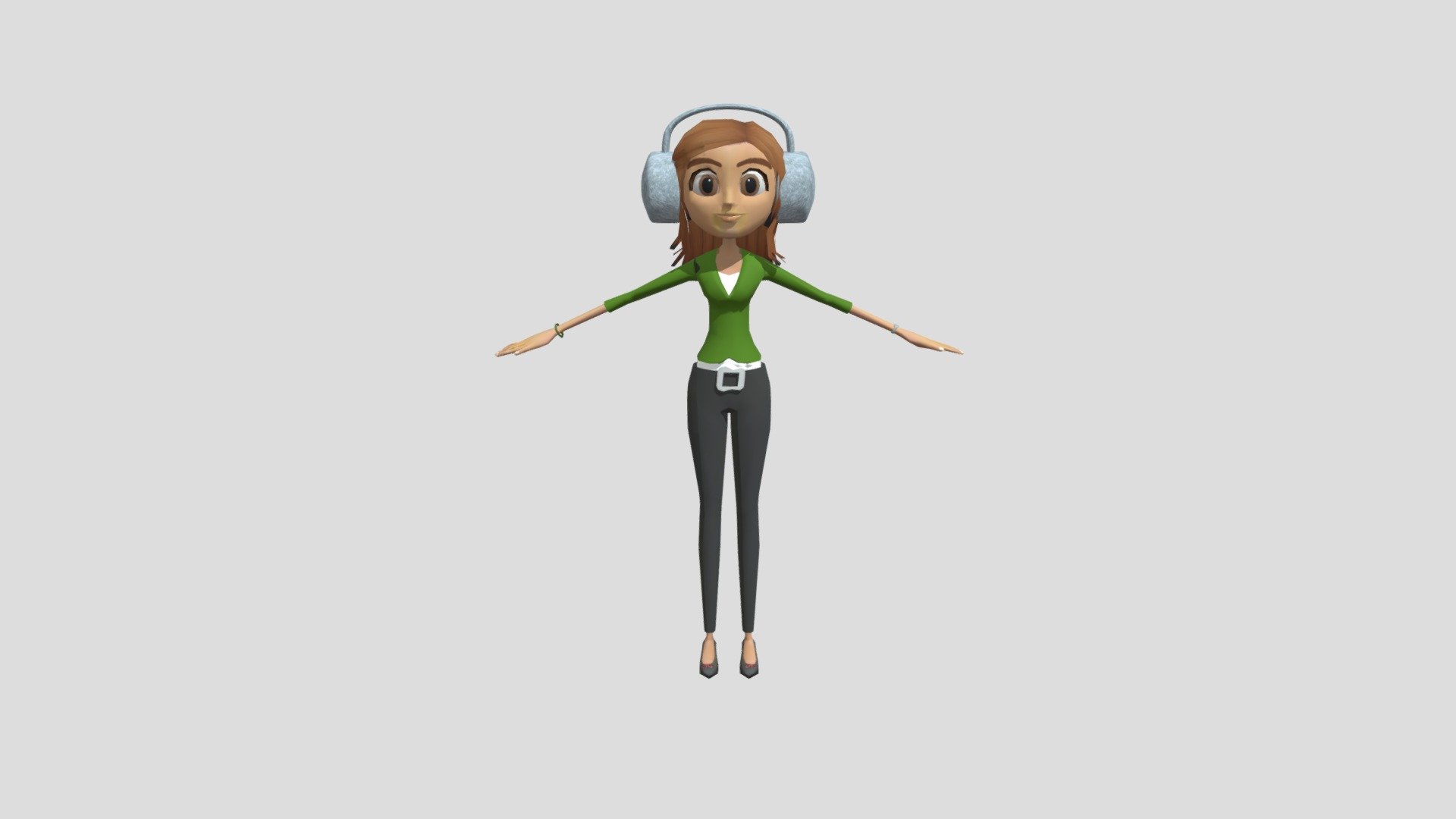 Samantha greenfield with earmuffs - Download Free 3D model by ...